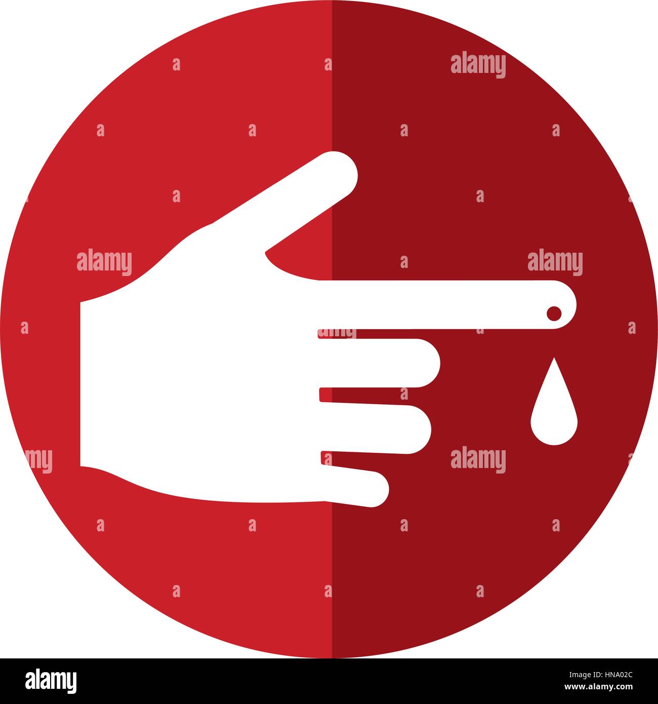 hand blood drop symbol shadow Stock Vector Image & Art - Alamy