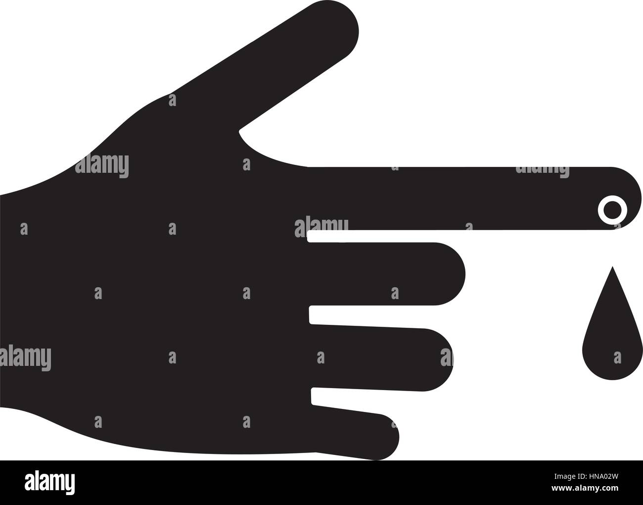 hand blood drop symbol pictogram Stock Vector Image & Art - Alamy