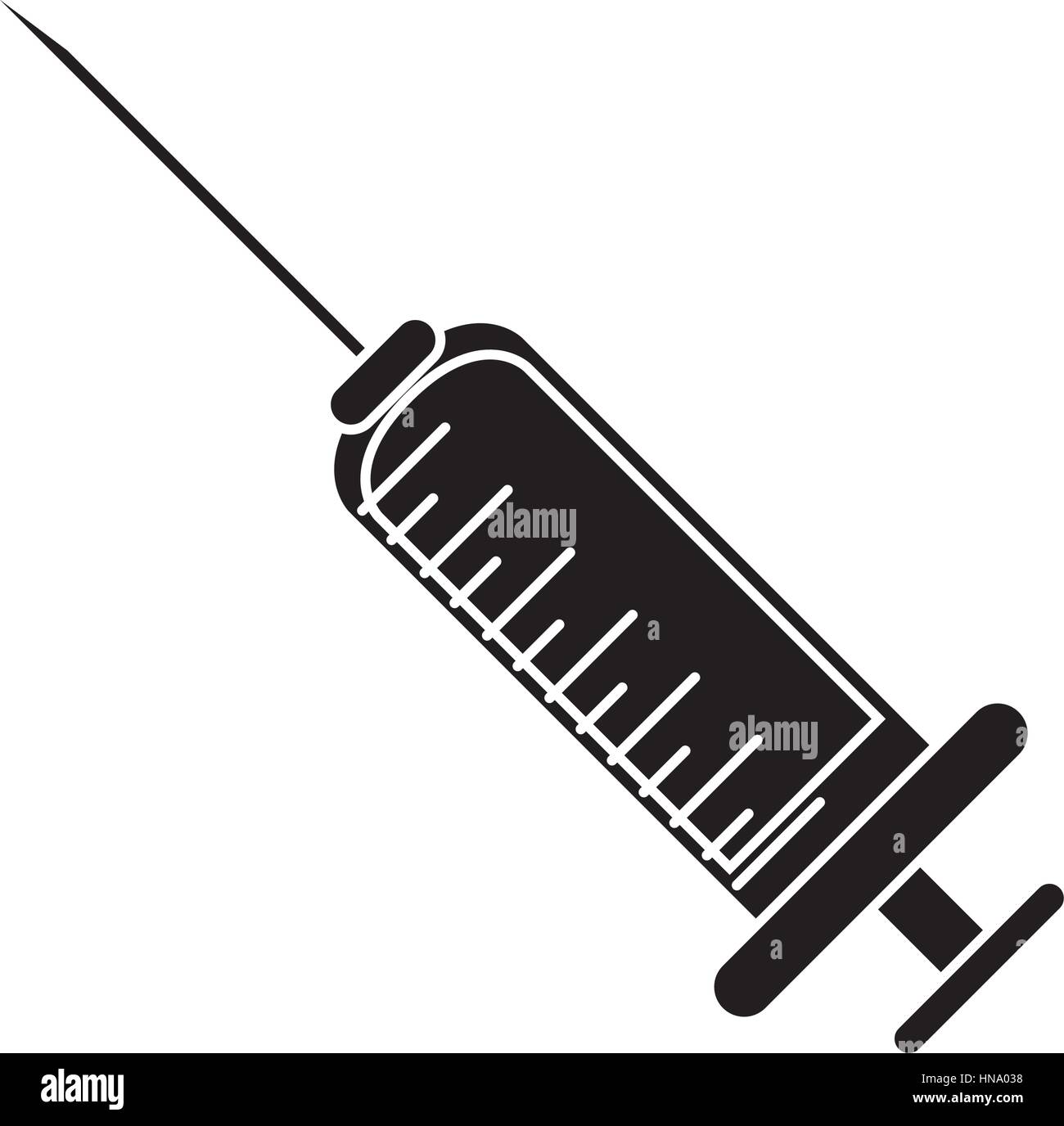 medical syringe blood element pictogram vector illustration eps 10 ...