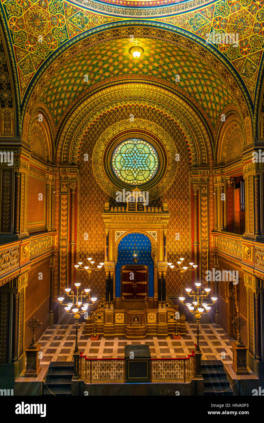Prague synagogue interior hi-res stock photography and images - Alamy
