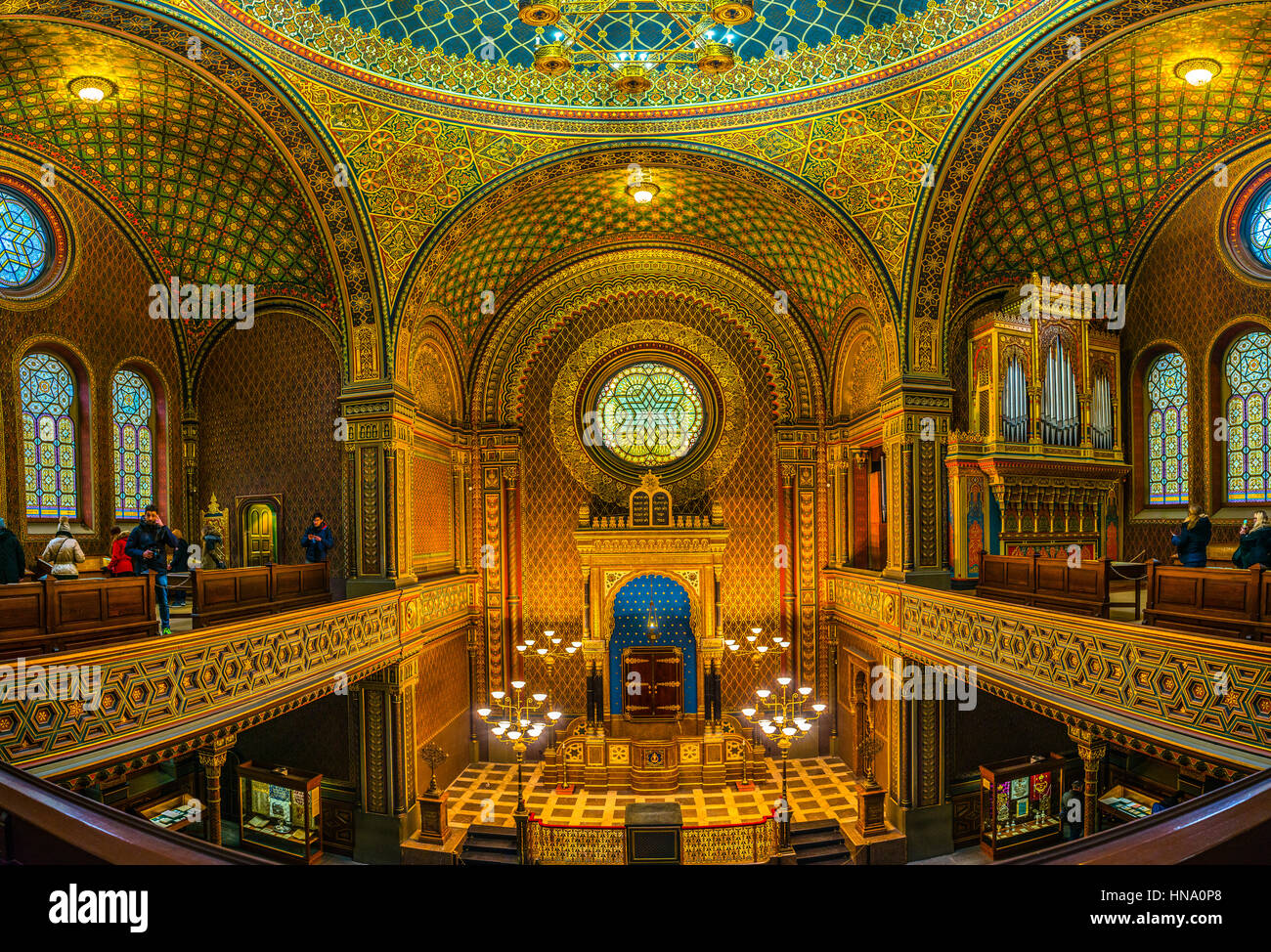 Bima, altar, Spanish Synagogue, interior shot, Josefov, Jewish Quarter ...