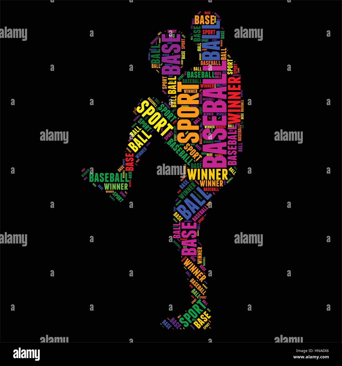 Baseball word cloud concept hi-res stock photography and images - Alamy