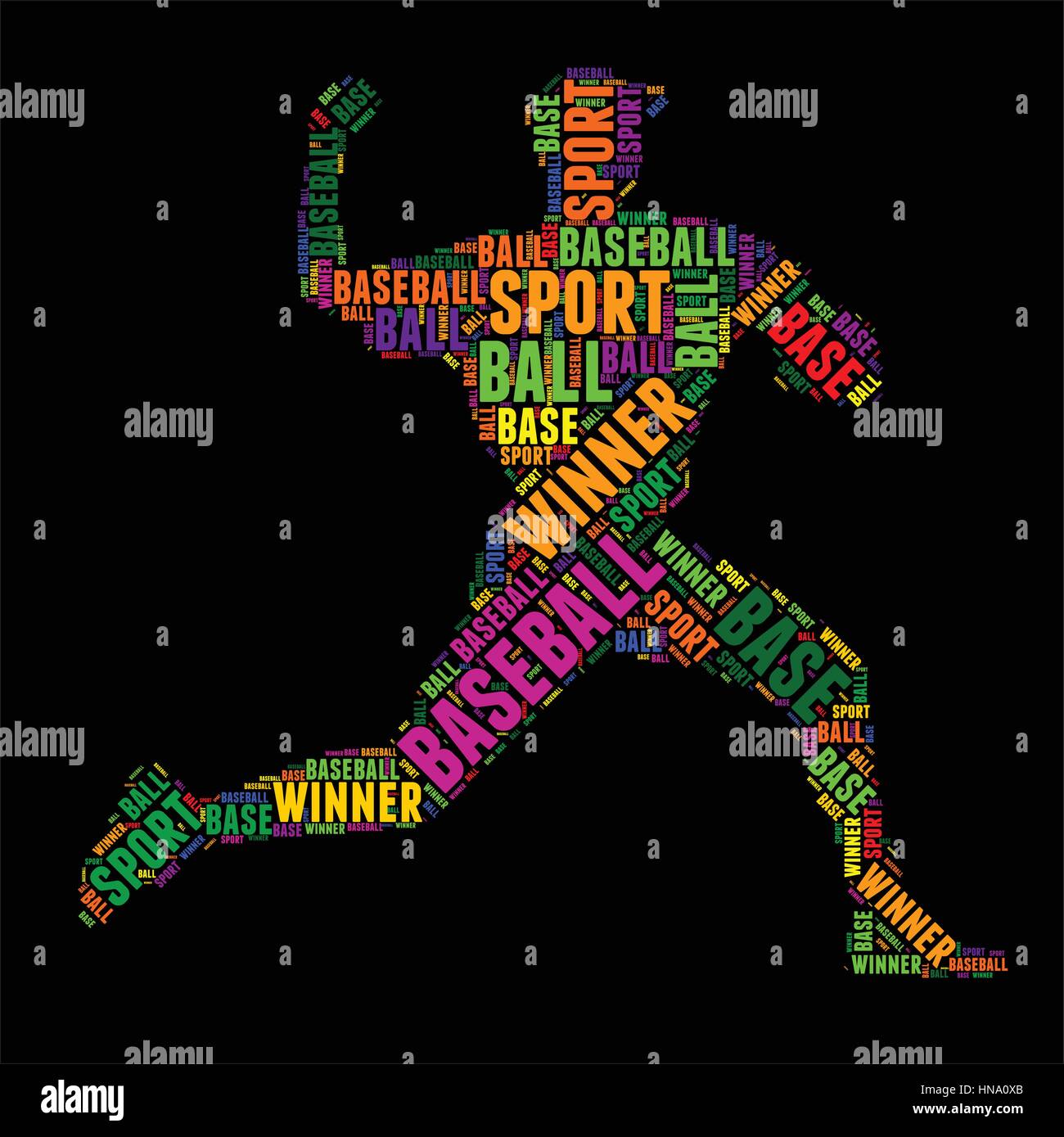 Baseball word cloud concept hi-res stock photography and images - Alamy