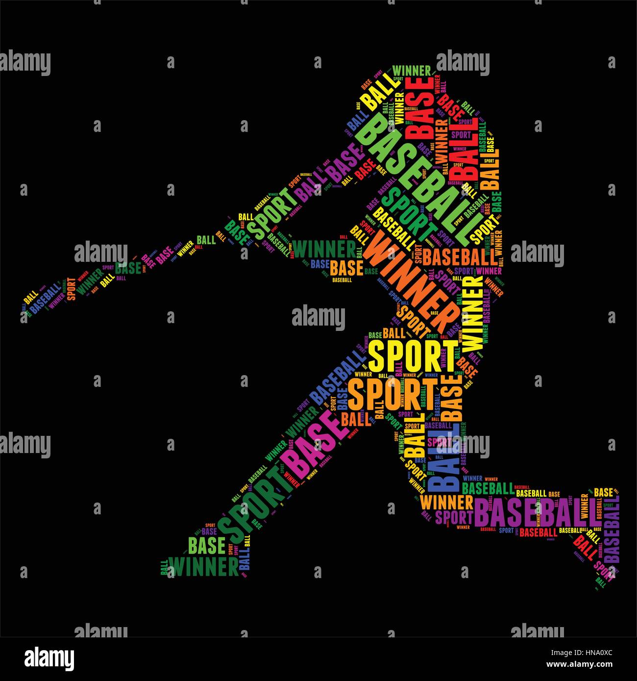 Baseball word cloud concept hi-res stock photography and images - Alamy