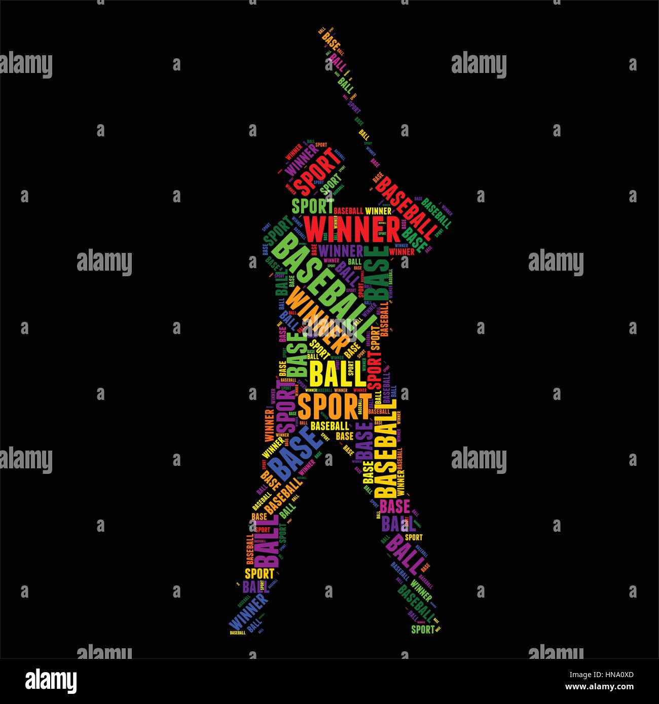 Baseball word cloud concept hi-res stock photography and images - Alamy