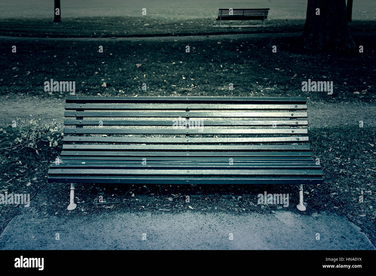 Bench to sit in the park, detail of a seat to relax and unwind, relax ...