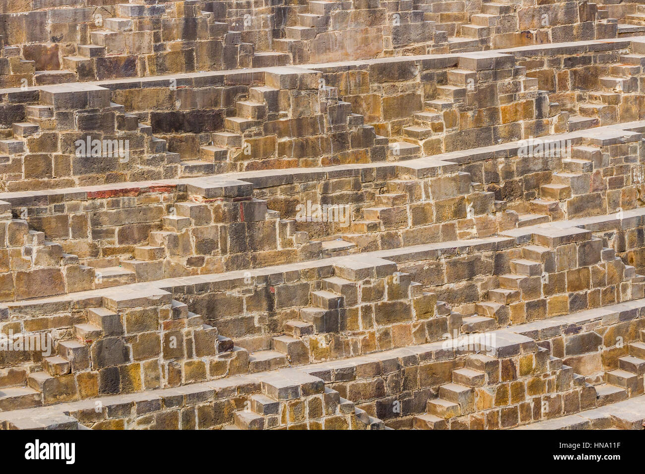 The steps of the Chand Baori Stepwell in Abhaneri, Rajasthan, India ...