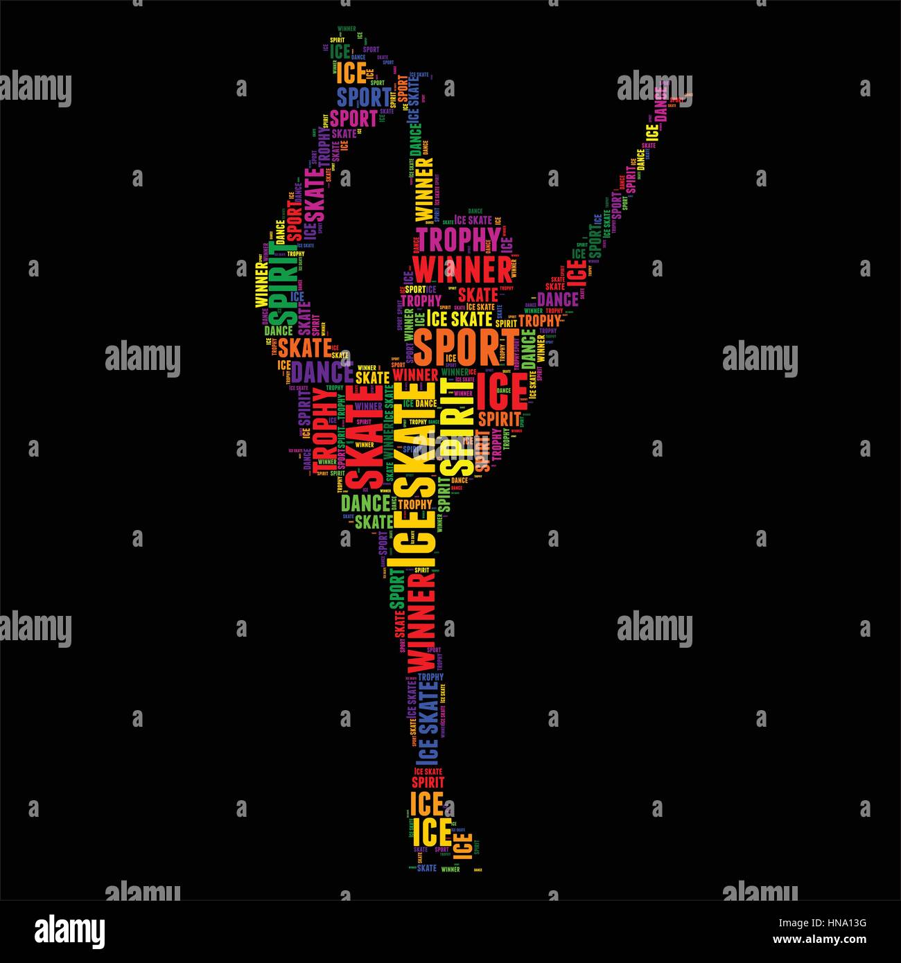 Ice skate typography hi-res stock photography and images - Alamy