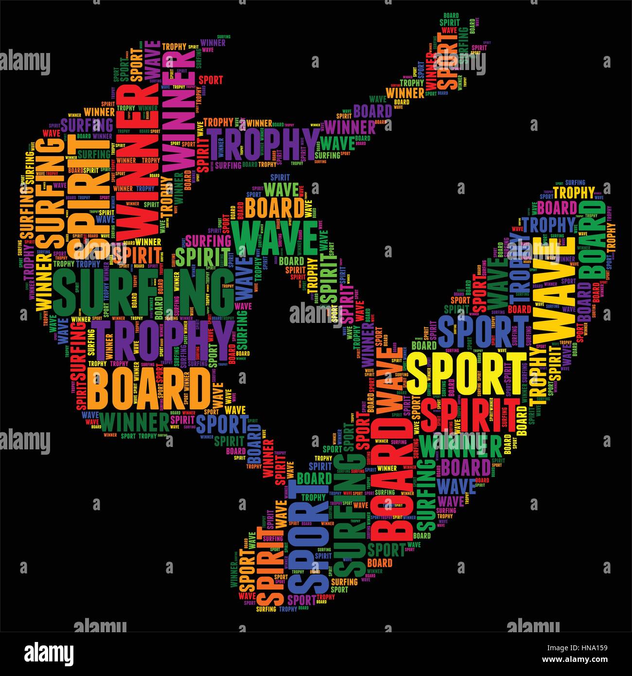 Surfing word cloud concept Stock Vector Images - Alamy