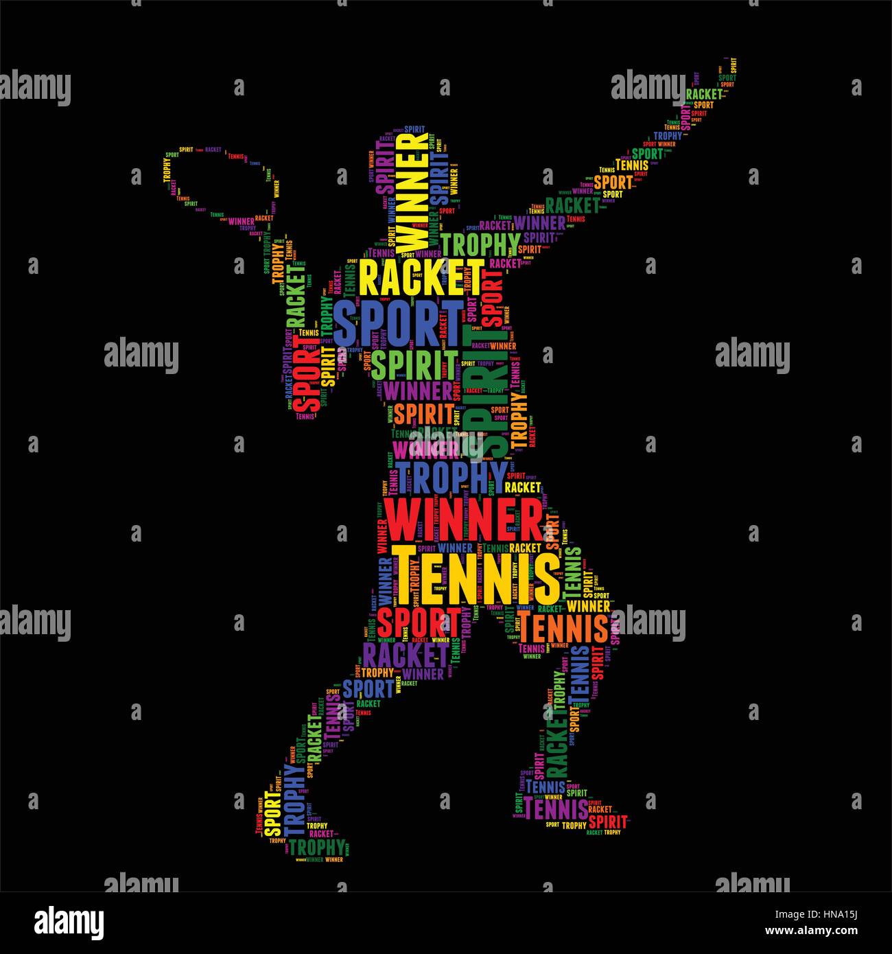 Tennis word cloud concept hi-res stock photography and images - Alamy