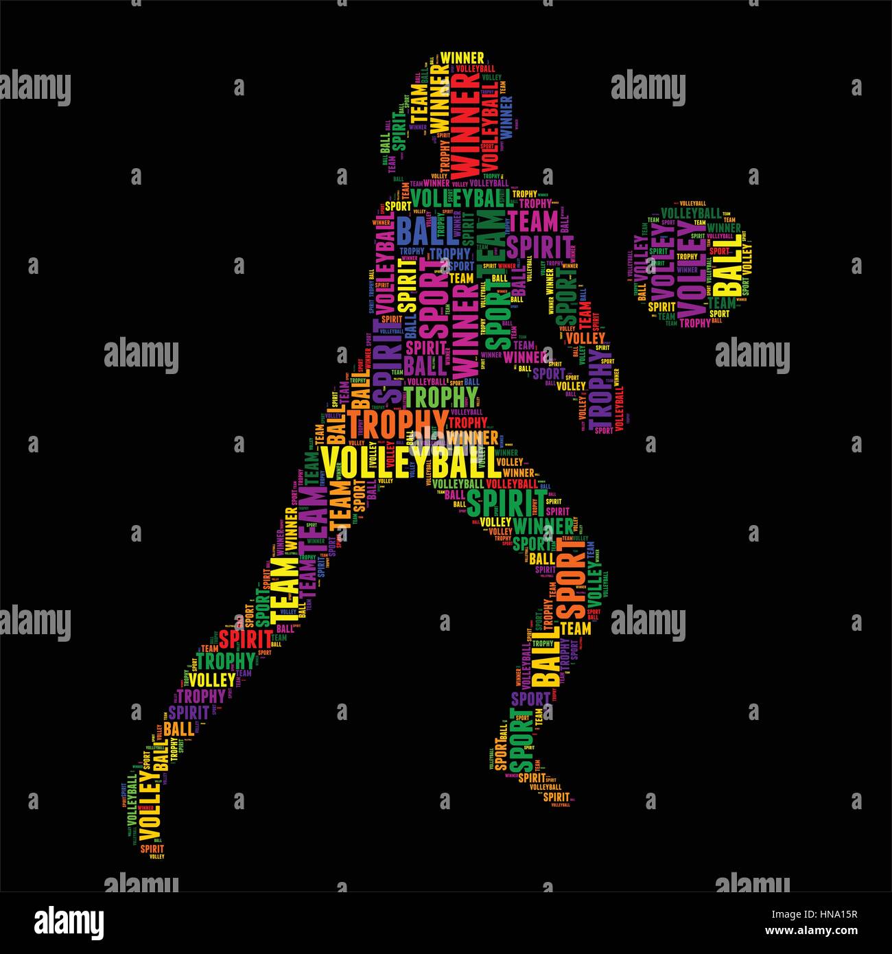 Volleyball word Stock Vector Images - Alamy