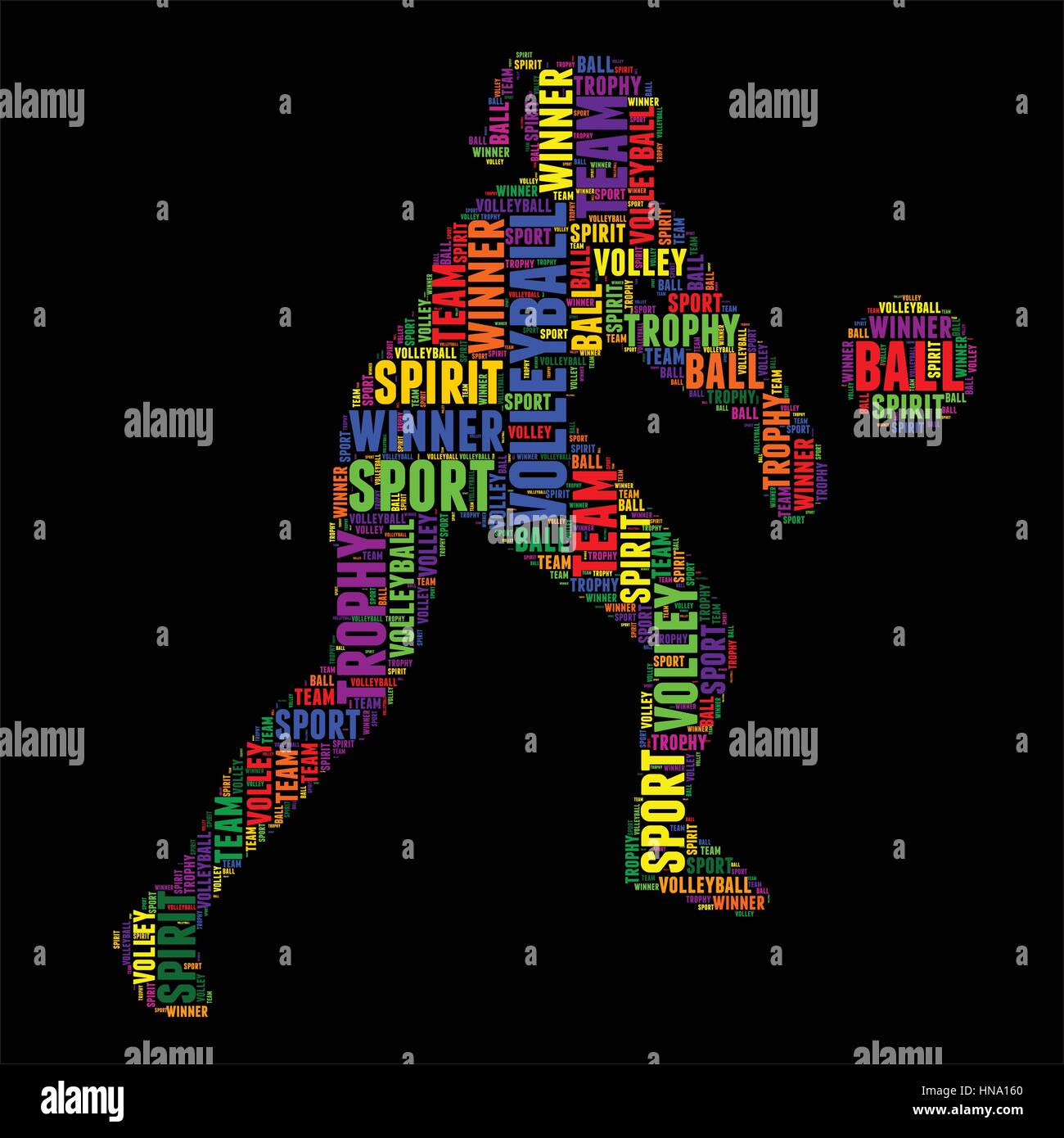 Volleyball word Stock Vector Images - Alamy
