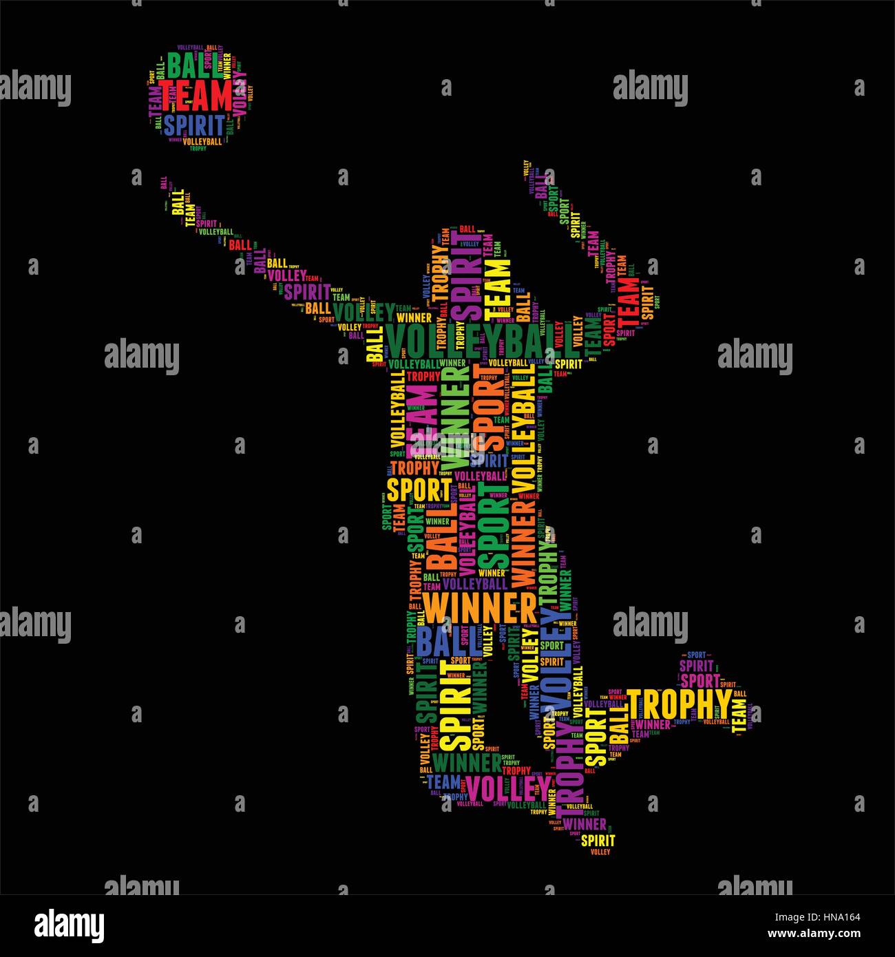 Volleyball word Stock Vector Images - Alamy