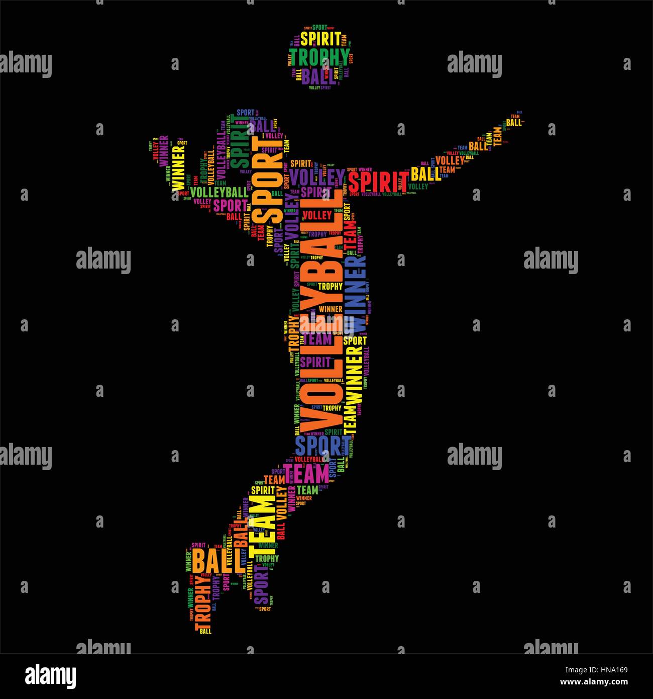 Volleyball word Stock Vector Images - Alamy