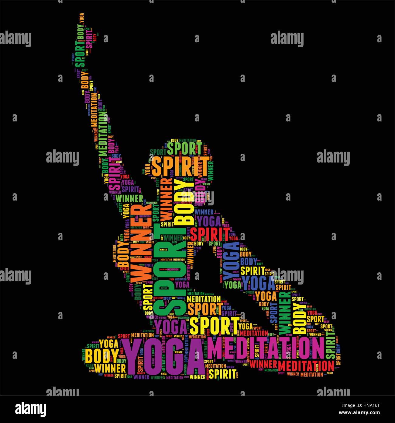 Yoga concept word cloud background Stock Vector Images - Alamy