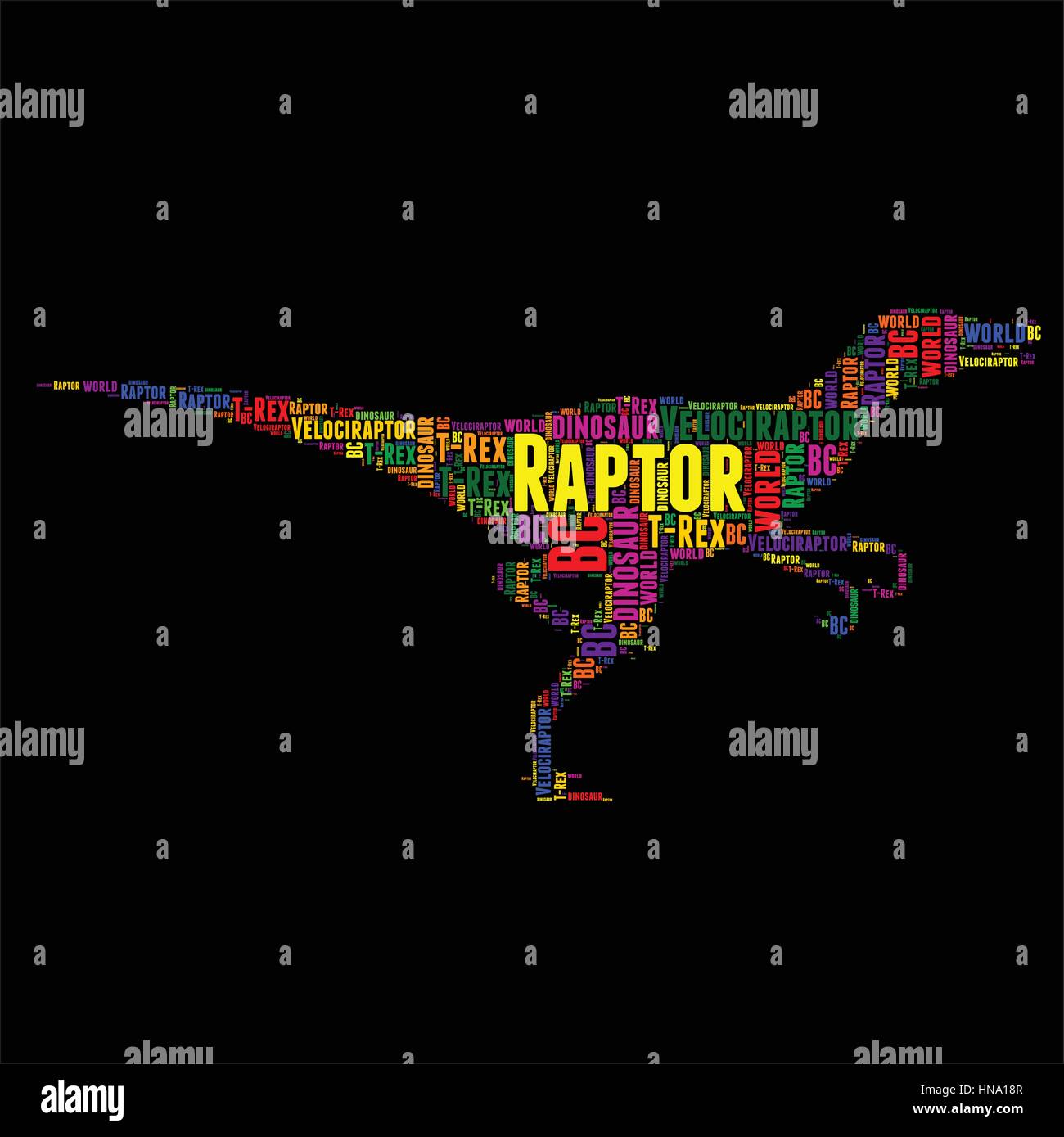 Raptor typography hi-res stock photography and images - Alamy