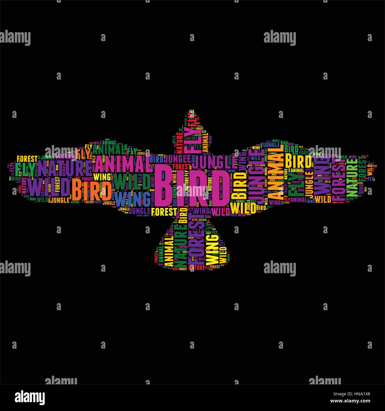 Bird typography hi-res stock photography and images - Alamy