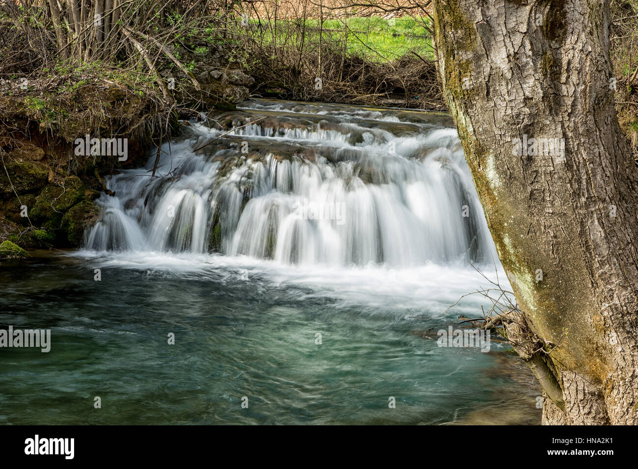 Waterfall Lisine in Serbia in spring Stock Photo - Alamy