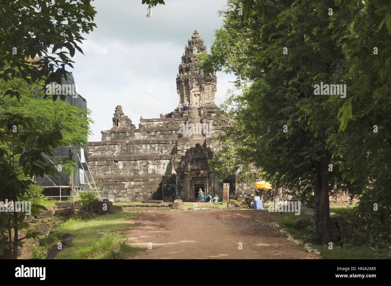 Five stepped pyramid. Bakong temple, Roluos Group, Siem Reap, Cambodia ...