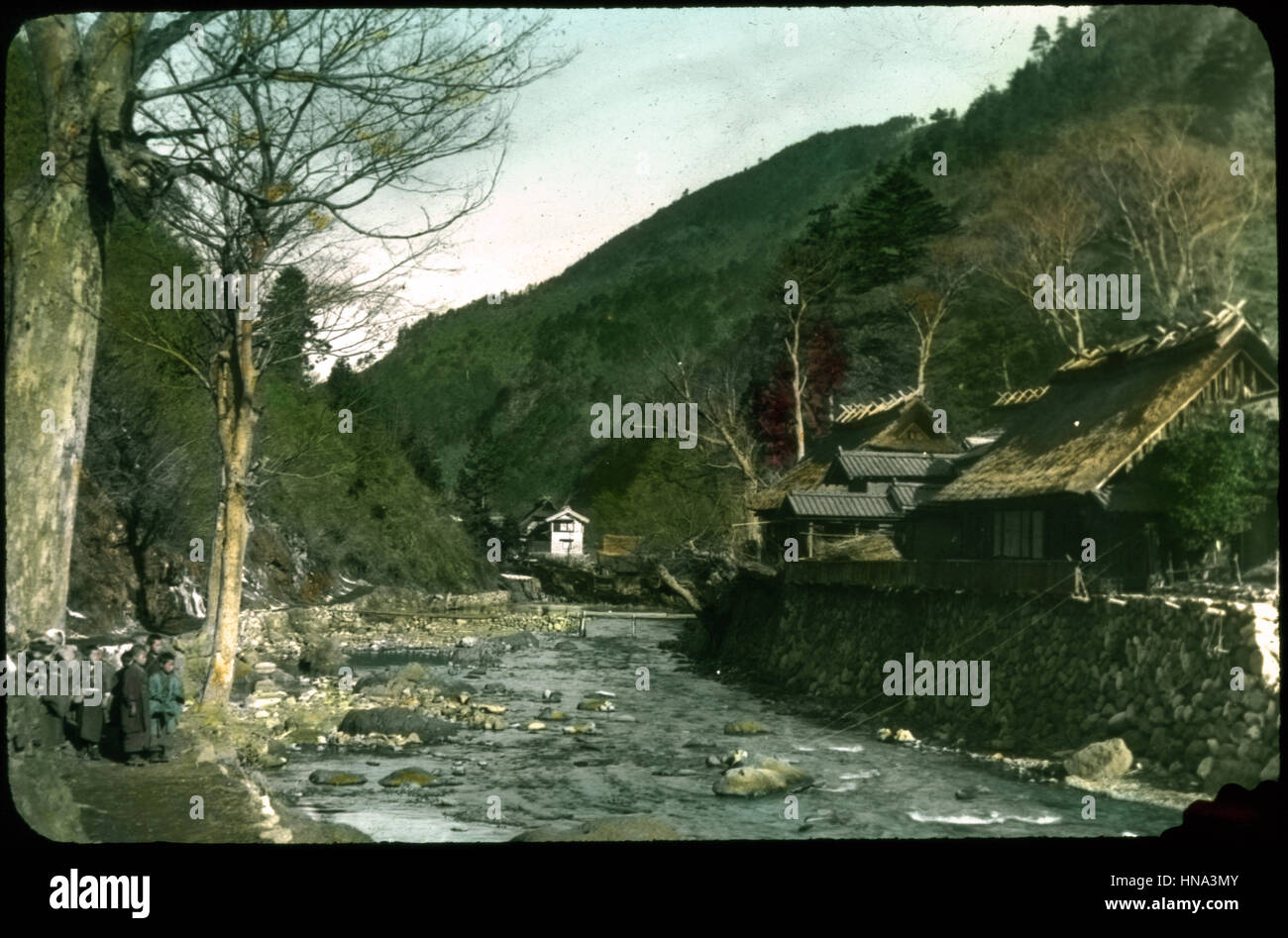 Herbert Geddes, Life in Japan, ca. 1910 - River in mountains; raised ...