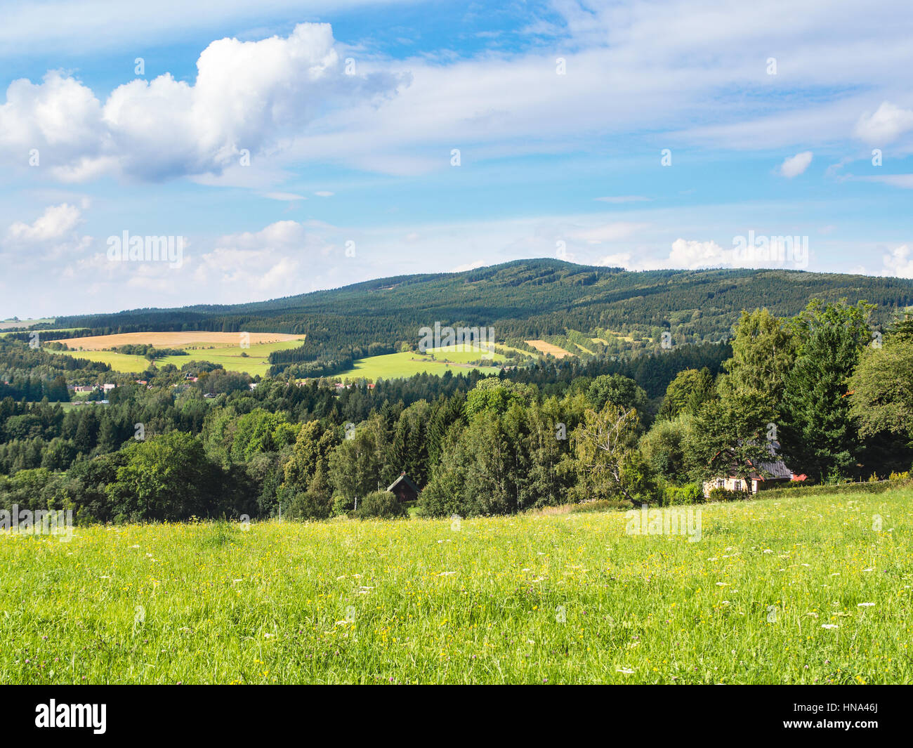 European countryside in summer, Jeseniky mountains Stock Photo - Alamy
