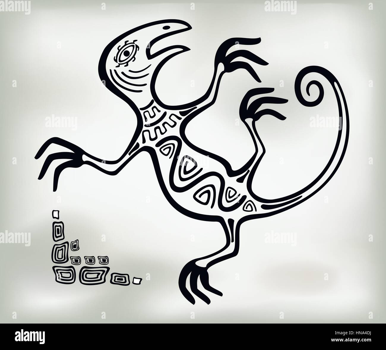 Native american monster illustration Stock Vector Images - Alamy