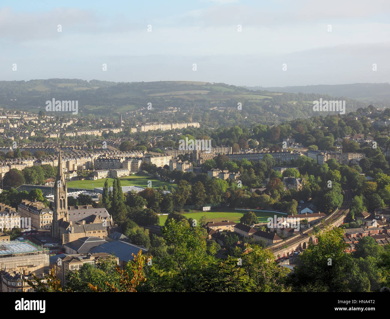 Aerial view of the city of Bath, UK Stock Photo - Alamy