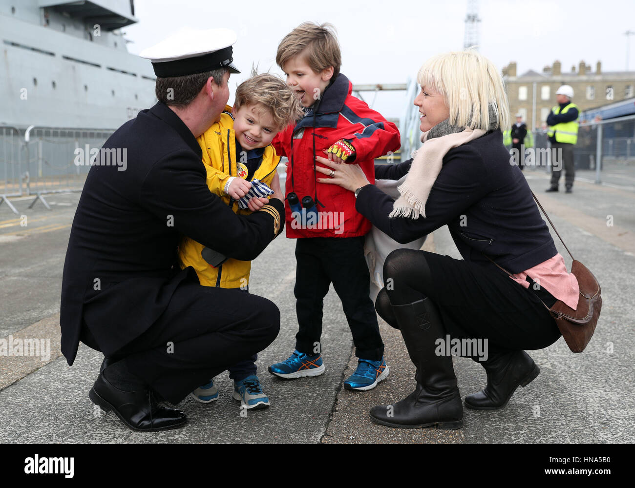 HMS Mersey commanding officer Lieutenant Commander George Storton is ...