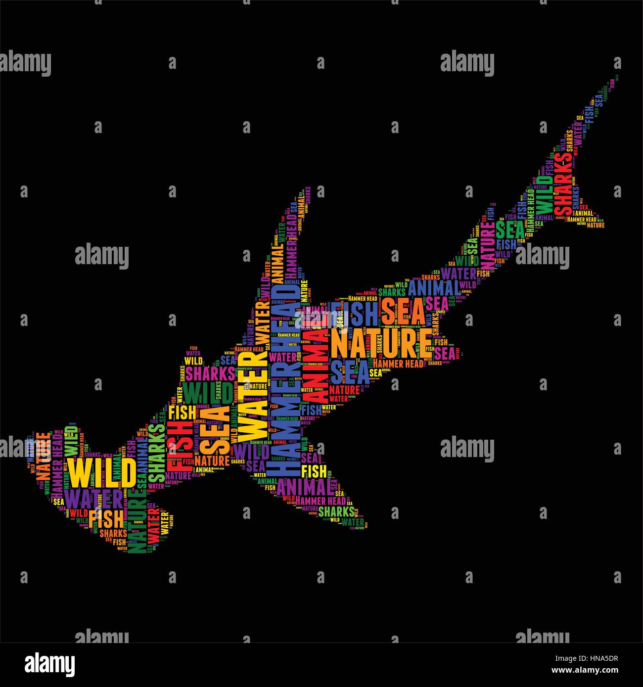 Hammer head sharks Stock Vector Images - Alamy