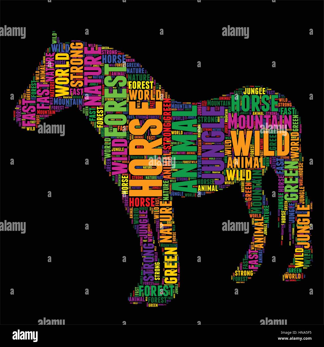 Word Animals Horse