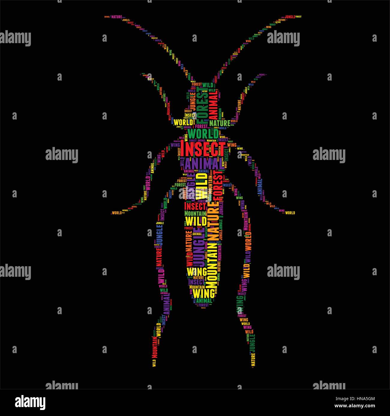 Insect typography Stock Vector Images - Alamy