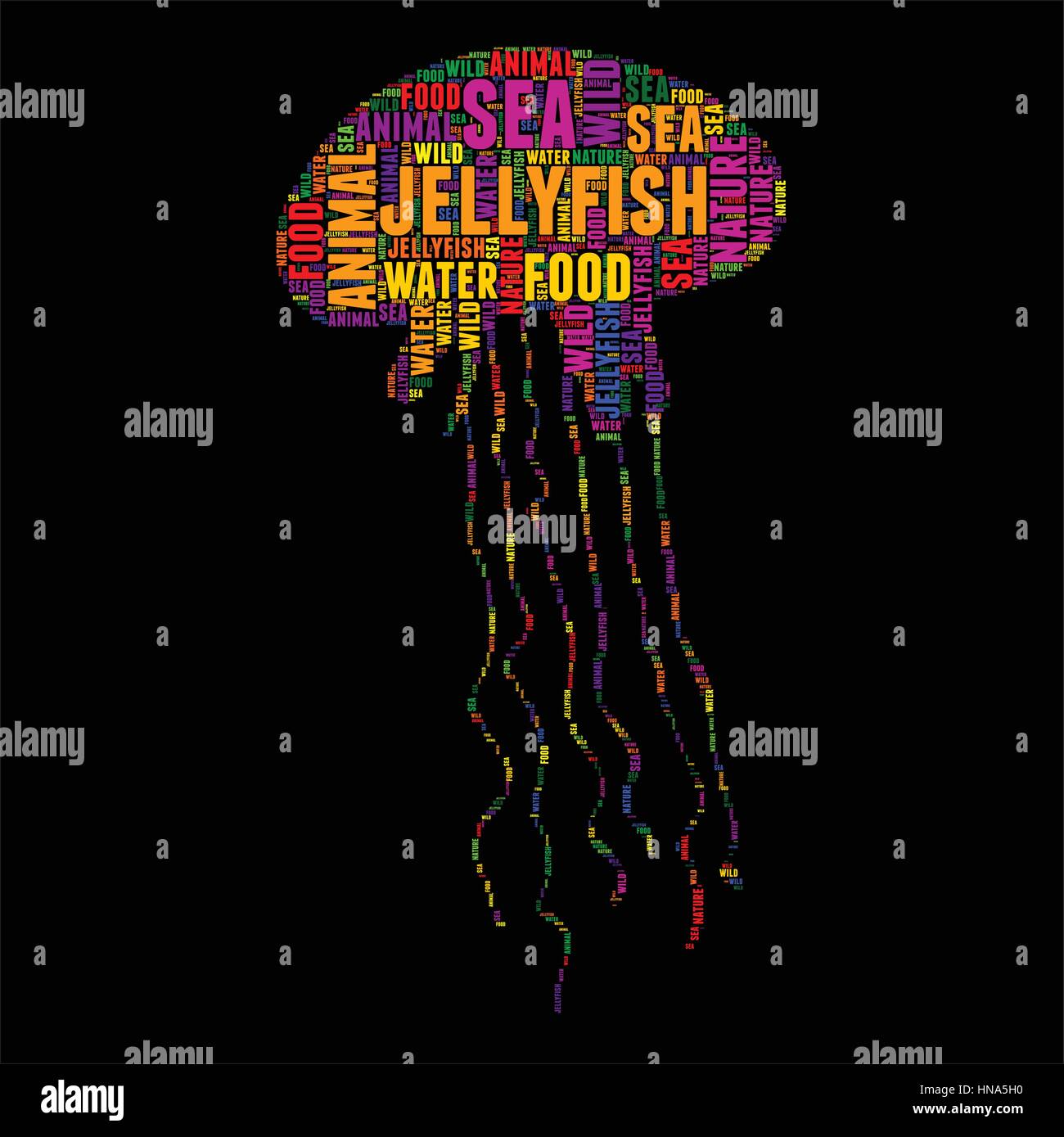 Jellyfish word hi-res stock photography and images - Alamy