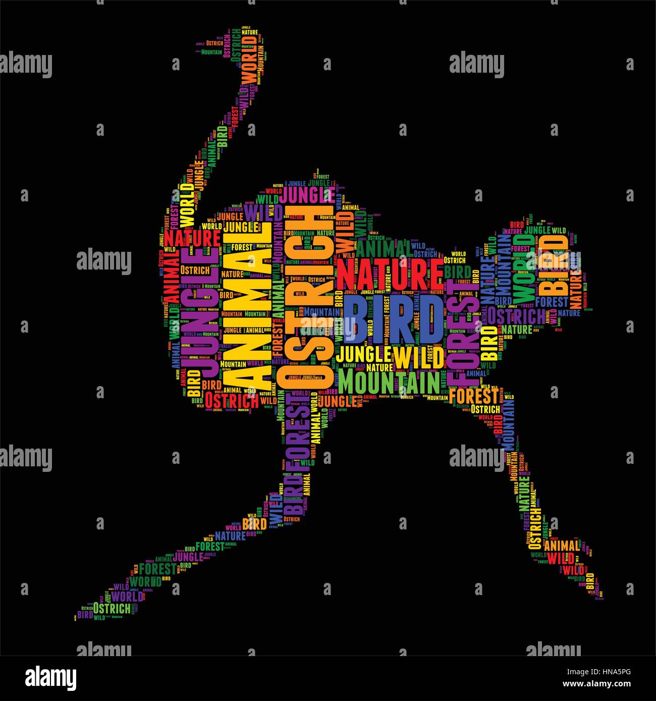 Ostrich typography hi-res stock photography and images - Alamy