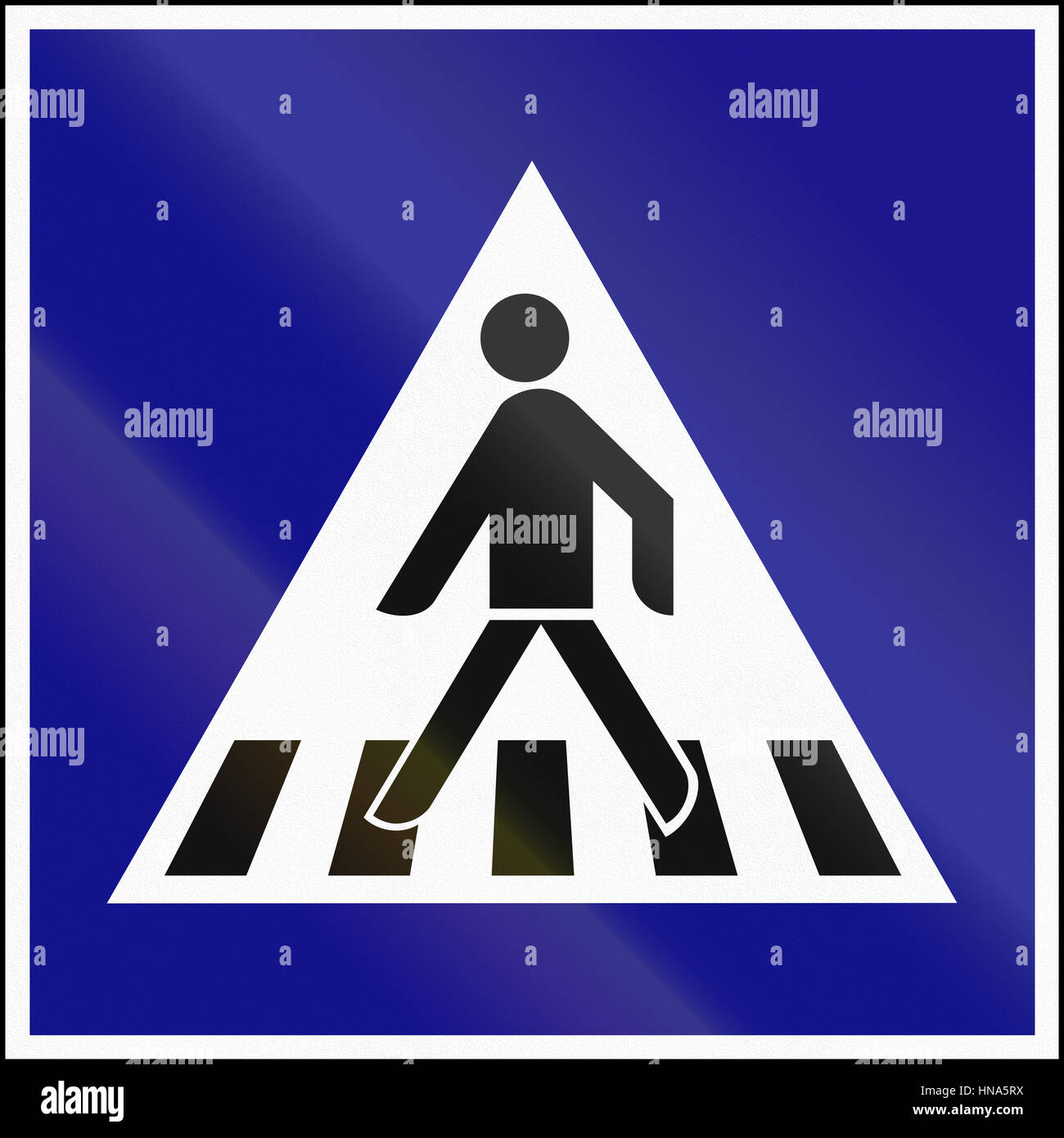 Road sign used in Hungary - Pedestrian crossing Stock Photo - Alamy