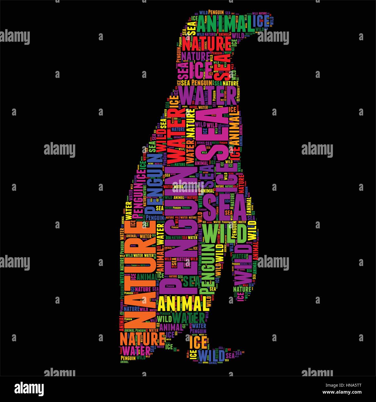 Penguin typography Stock Vector Images - Alamy
