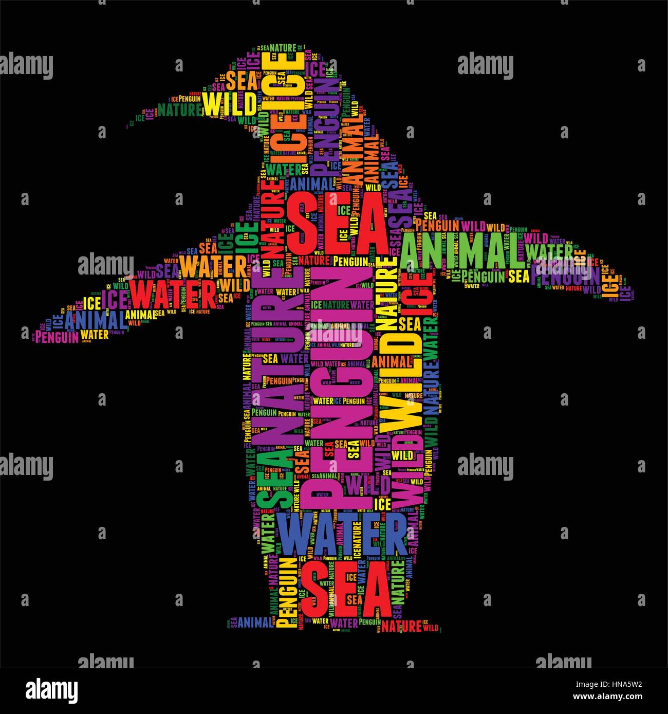 Penguin typography Stock Vector Images - Alamy