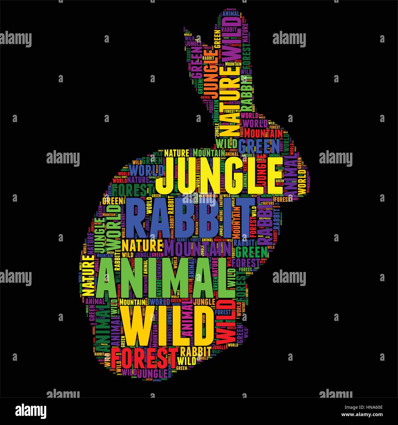 Rabbit typography hi-res stock photography and images - Alamy