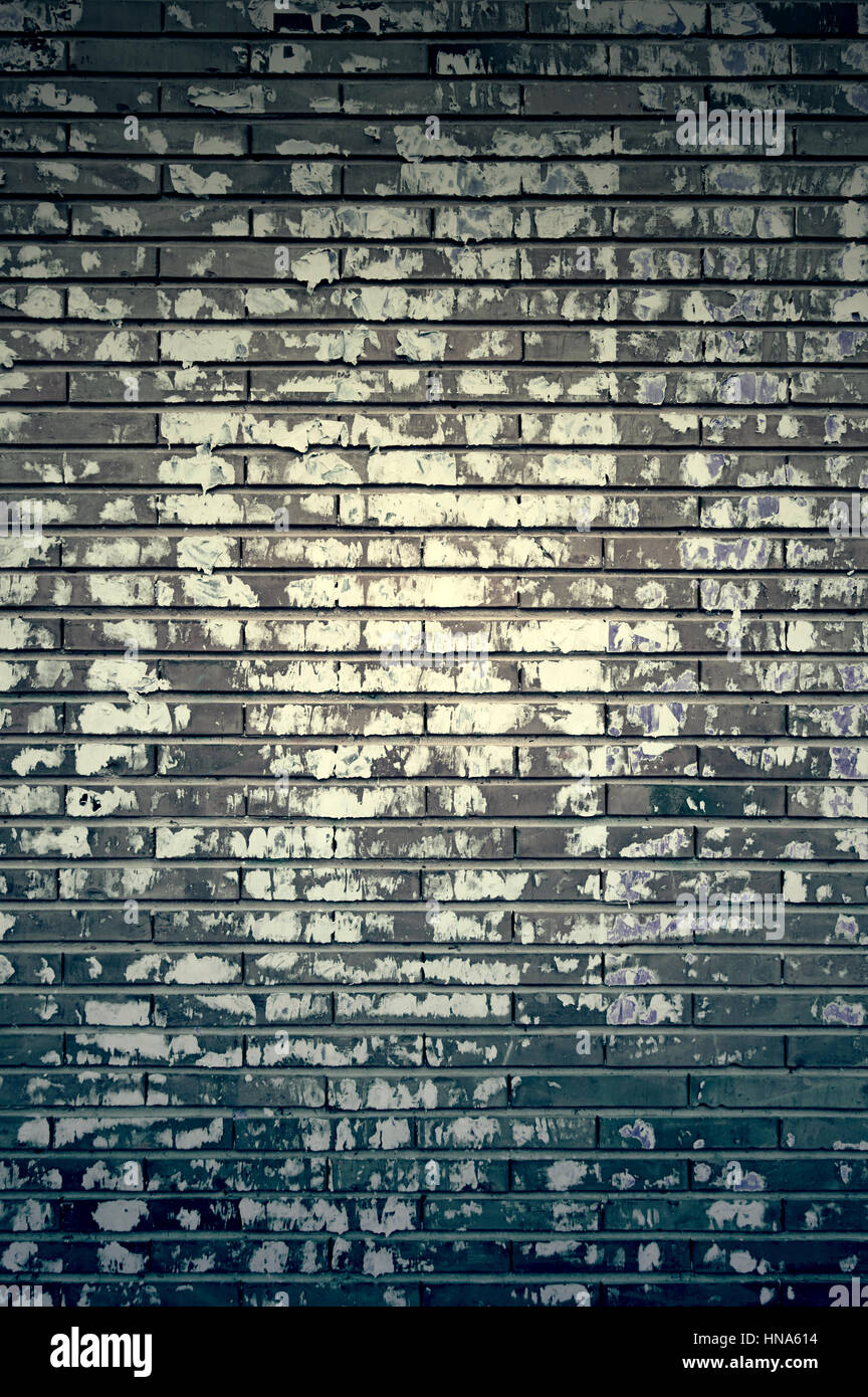 Stained brick wall, detail of a brick wall paper stained Stock Photo ...