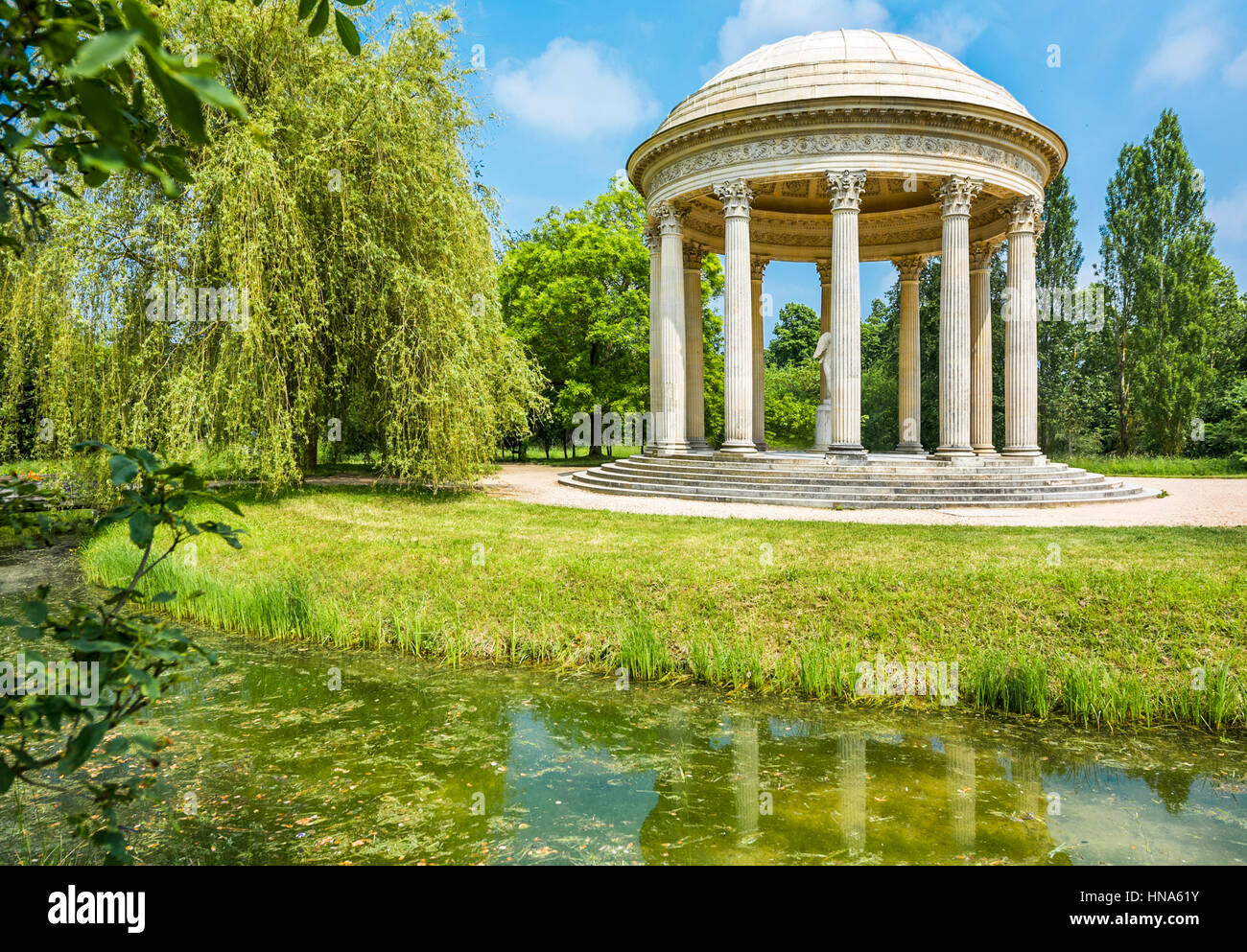 Summer bower in the park of Small Trianon in Versailles complex Stock ...