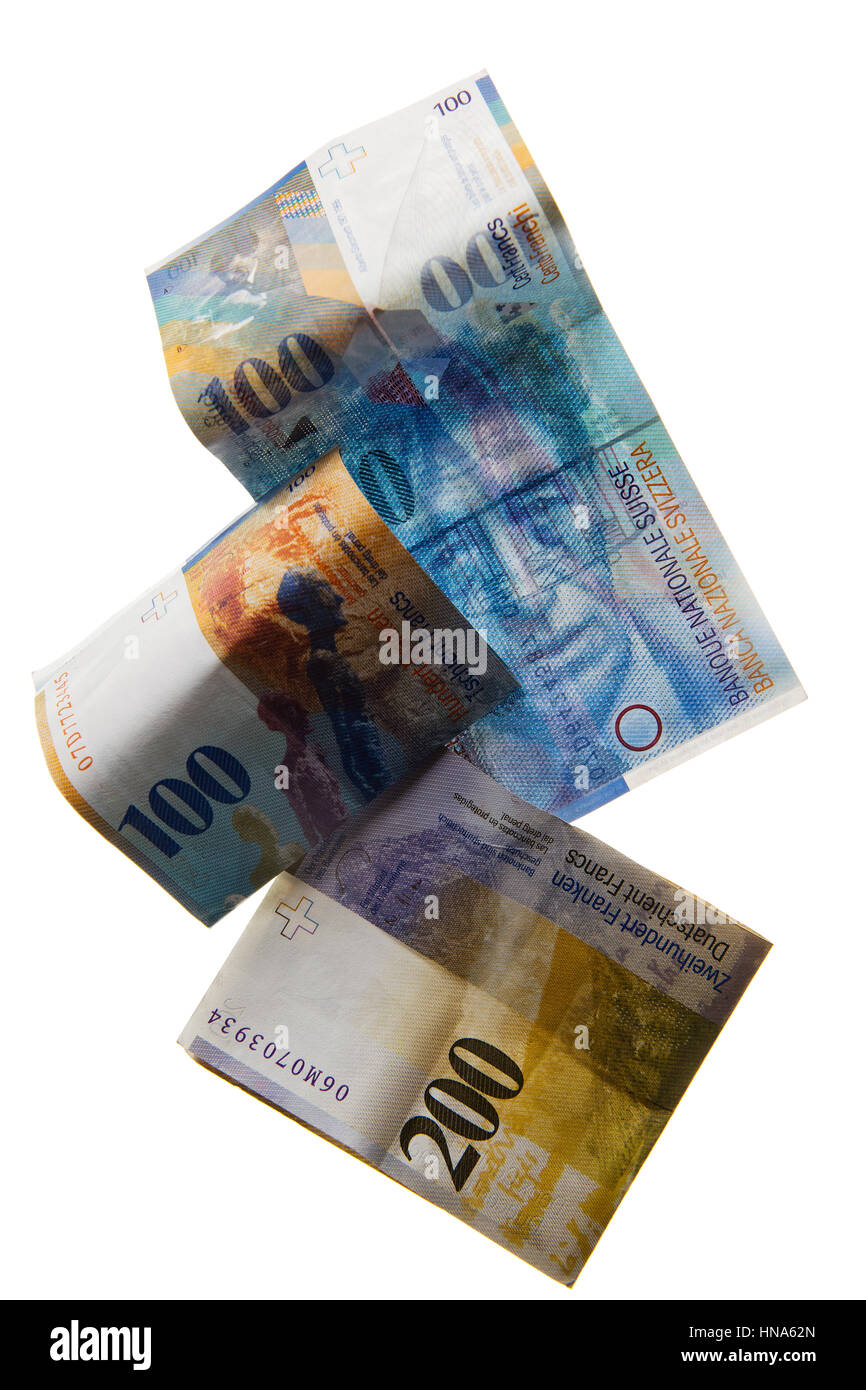 swiss francs, money and currency of switzerland Stock Photo - Alamy