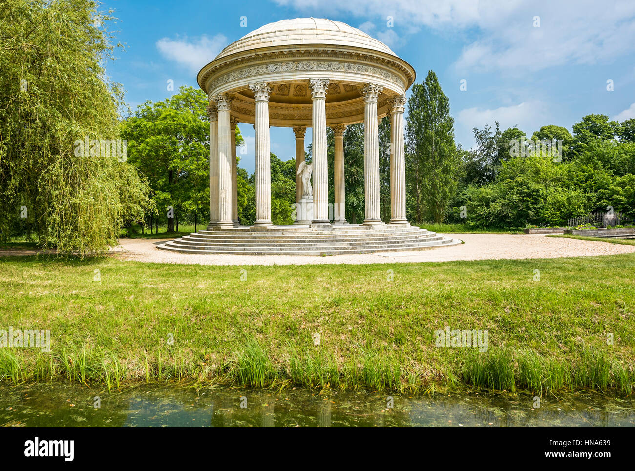 Summer bower in the park of Small Trianon in Versailles complex Stock ...