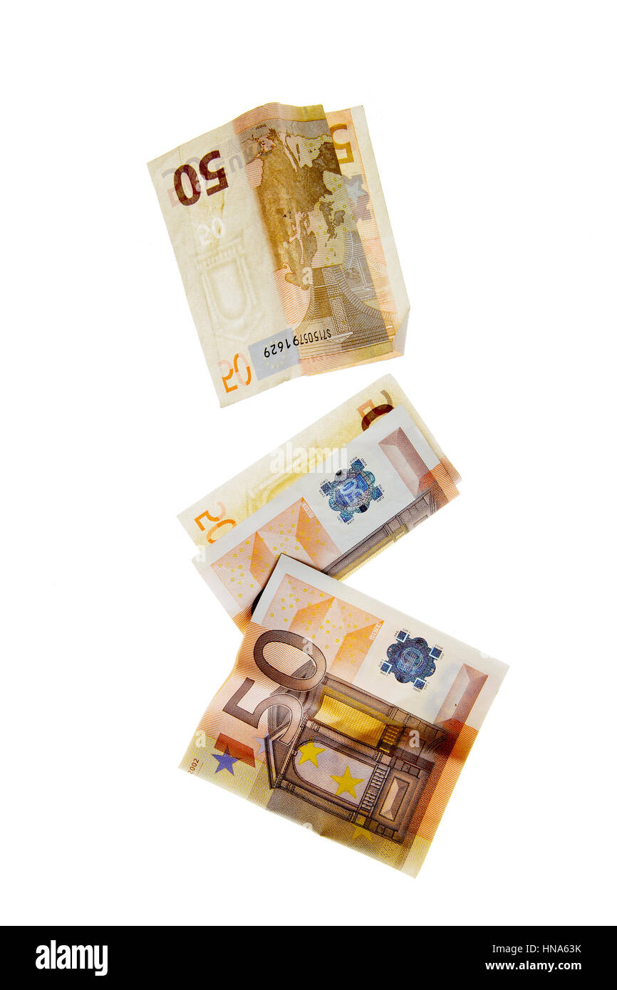 euro banknote isolated on white Stock Photo - Alamy