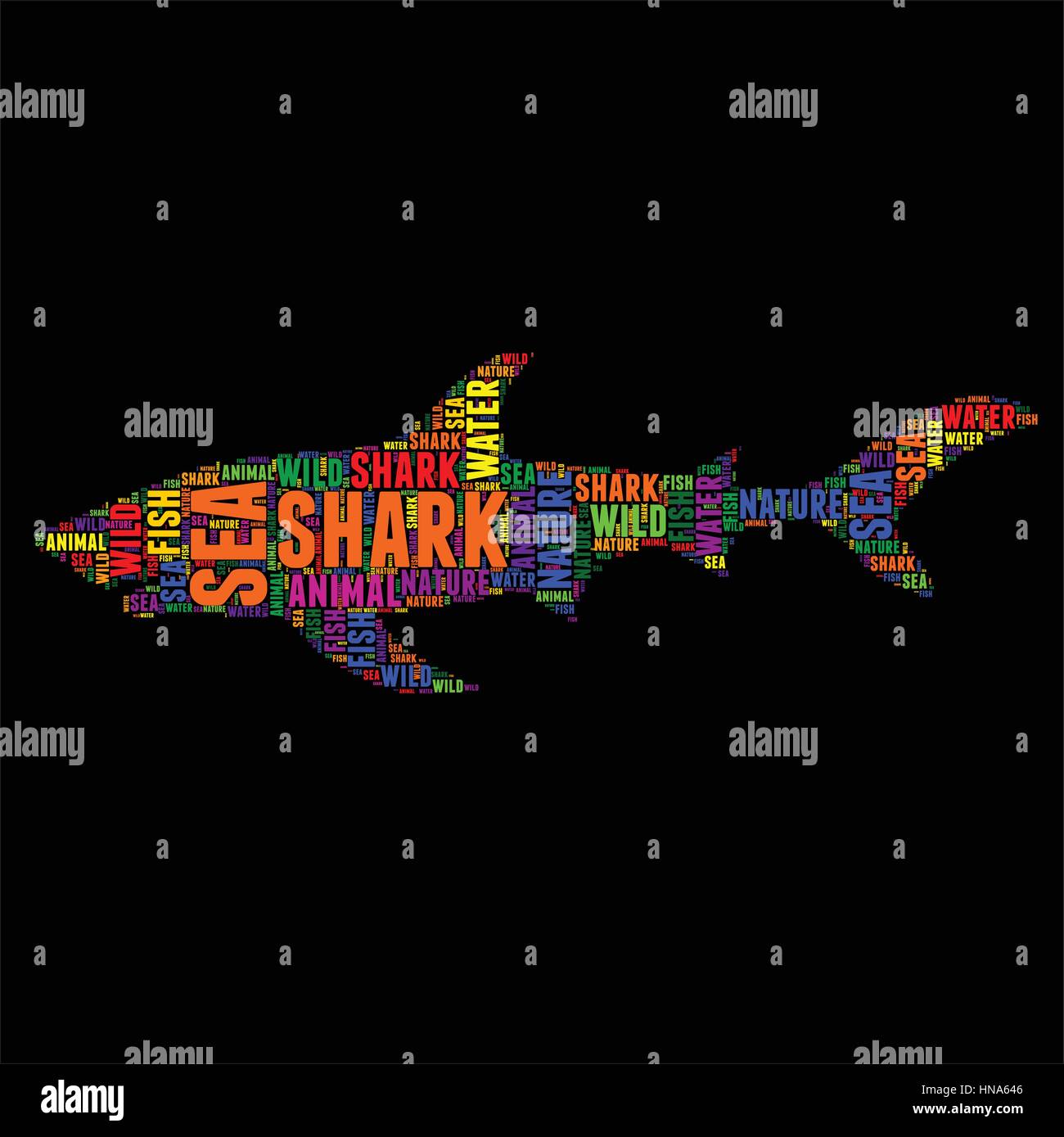Shark typography Stock Vector Images - Alamy