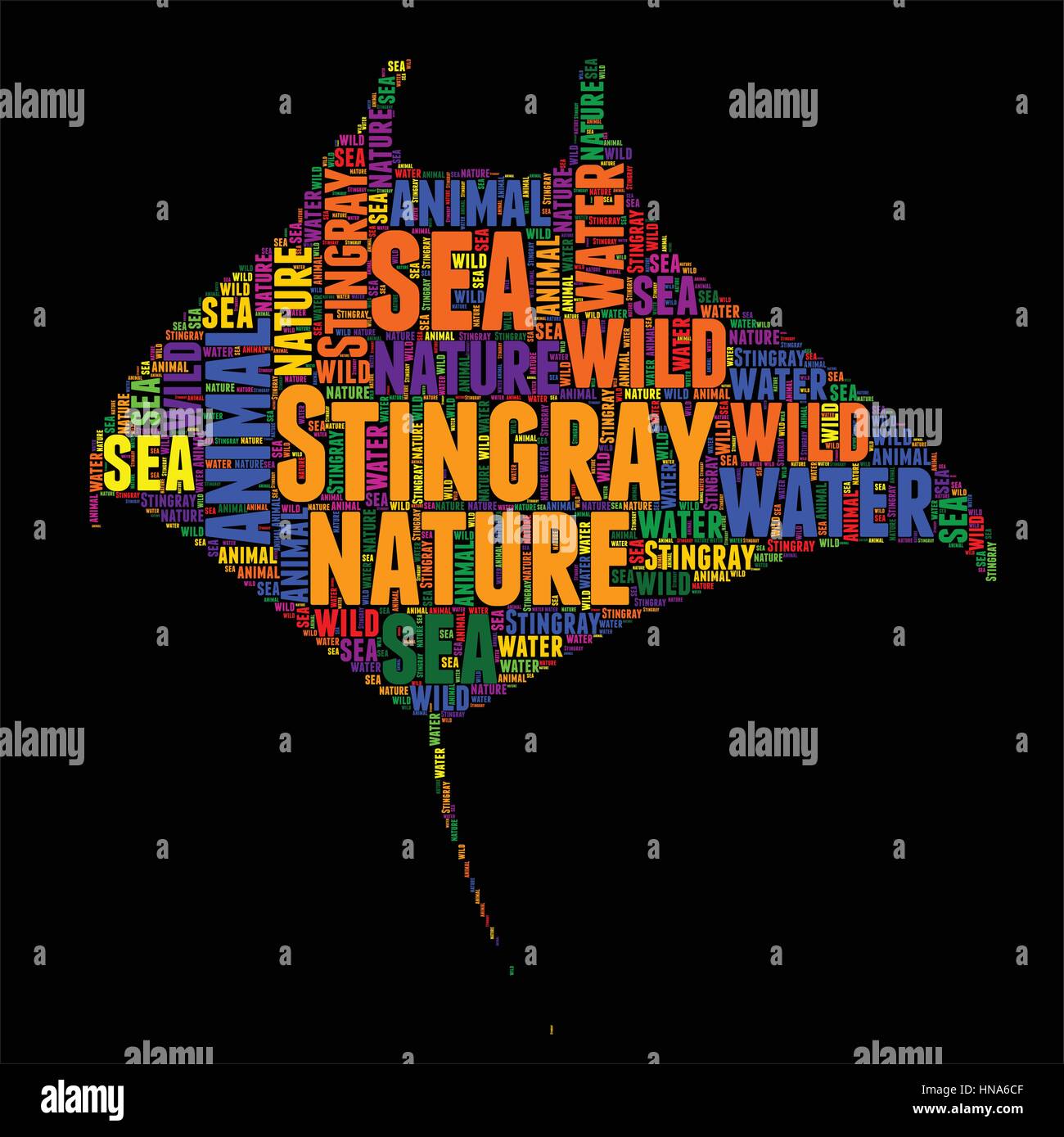 Stingray word Stock Vector Images - Alamy