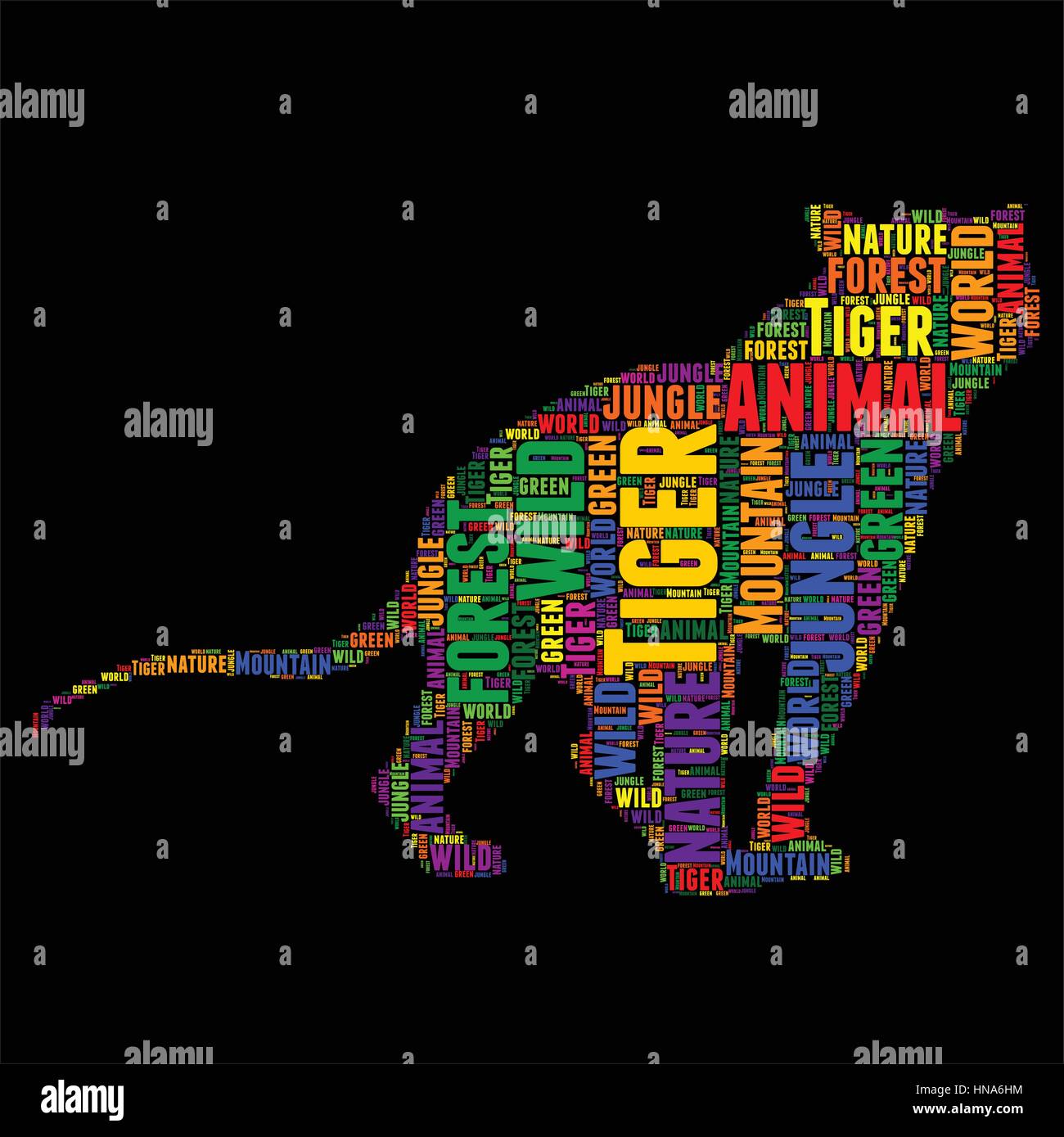 Tiger typography hi-res stock photography and images - Alamy