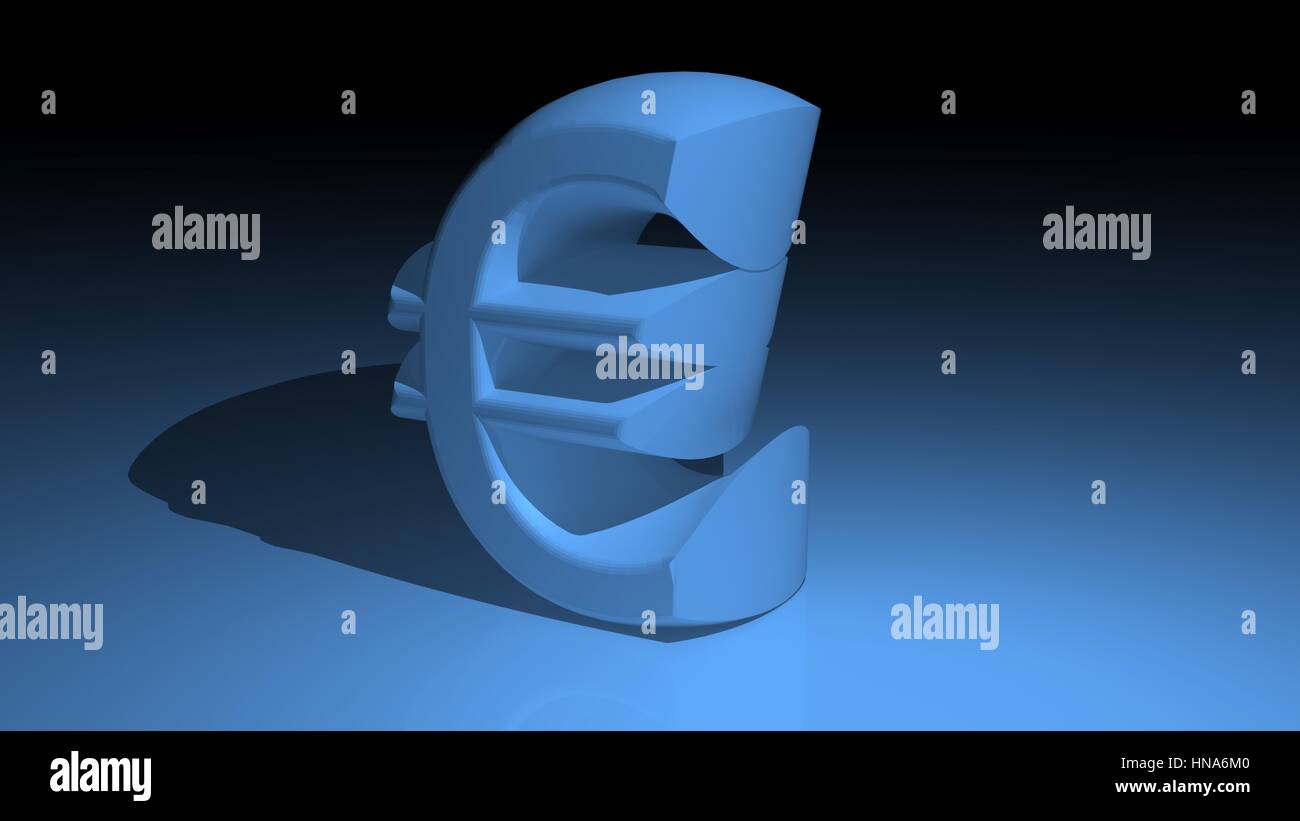 Euro symbol in blue Stock Photo - Alamy