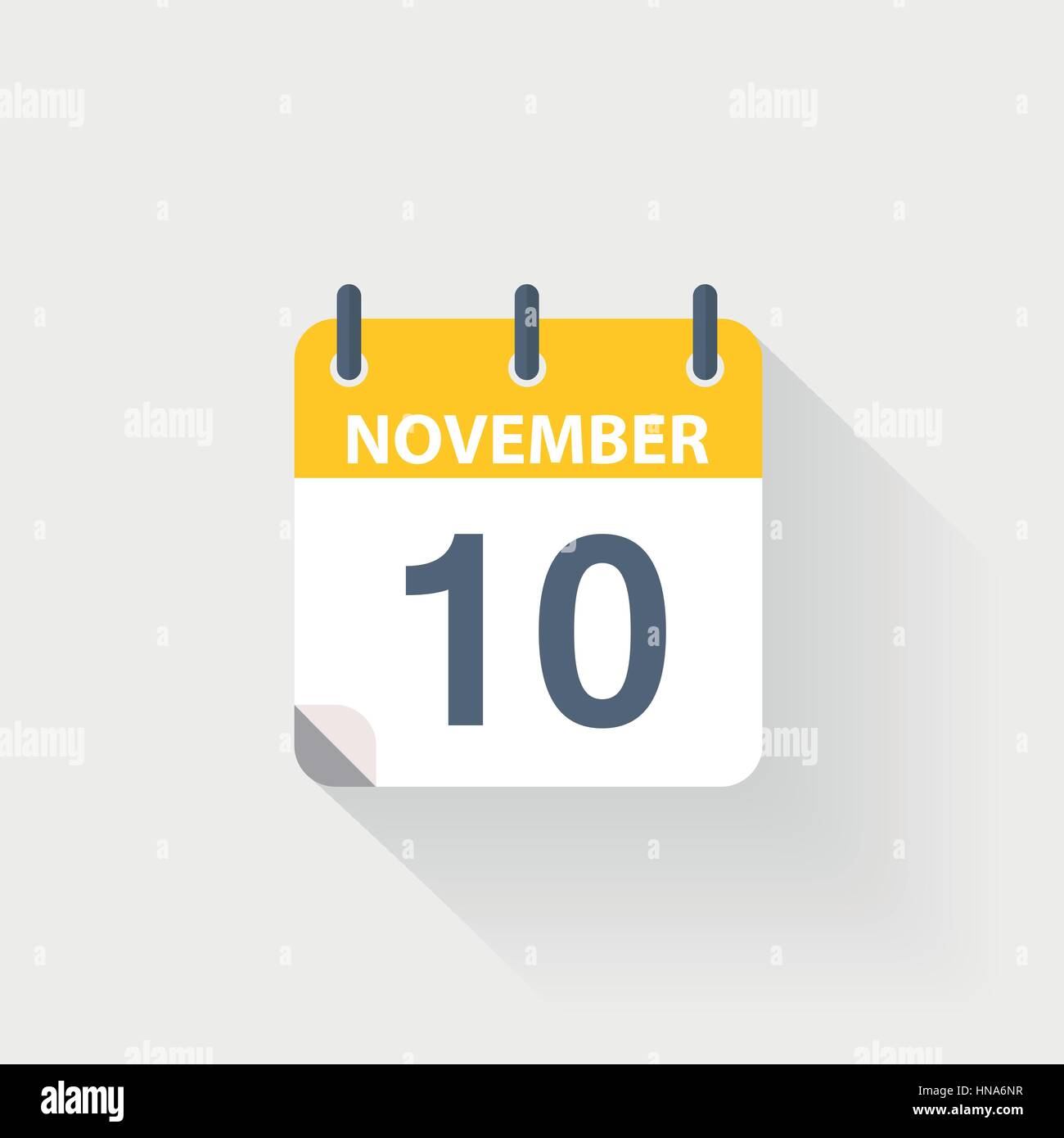 November calendar icon on grey hi-res stock photography and images - Alamy