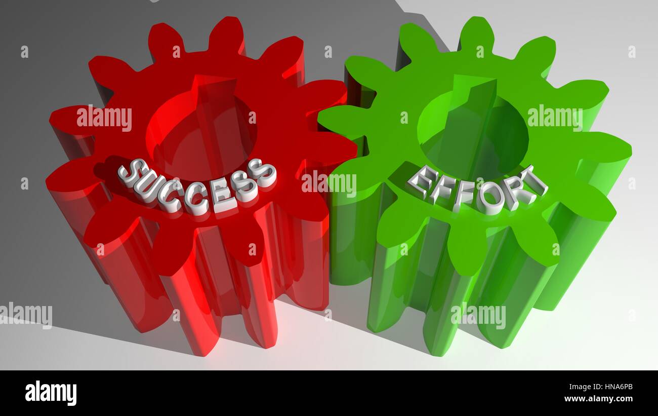 Success and Effort mating gears Stock Photo - Alamy