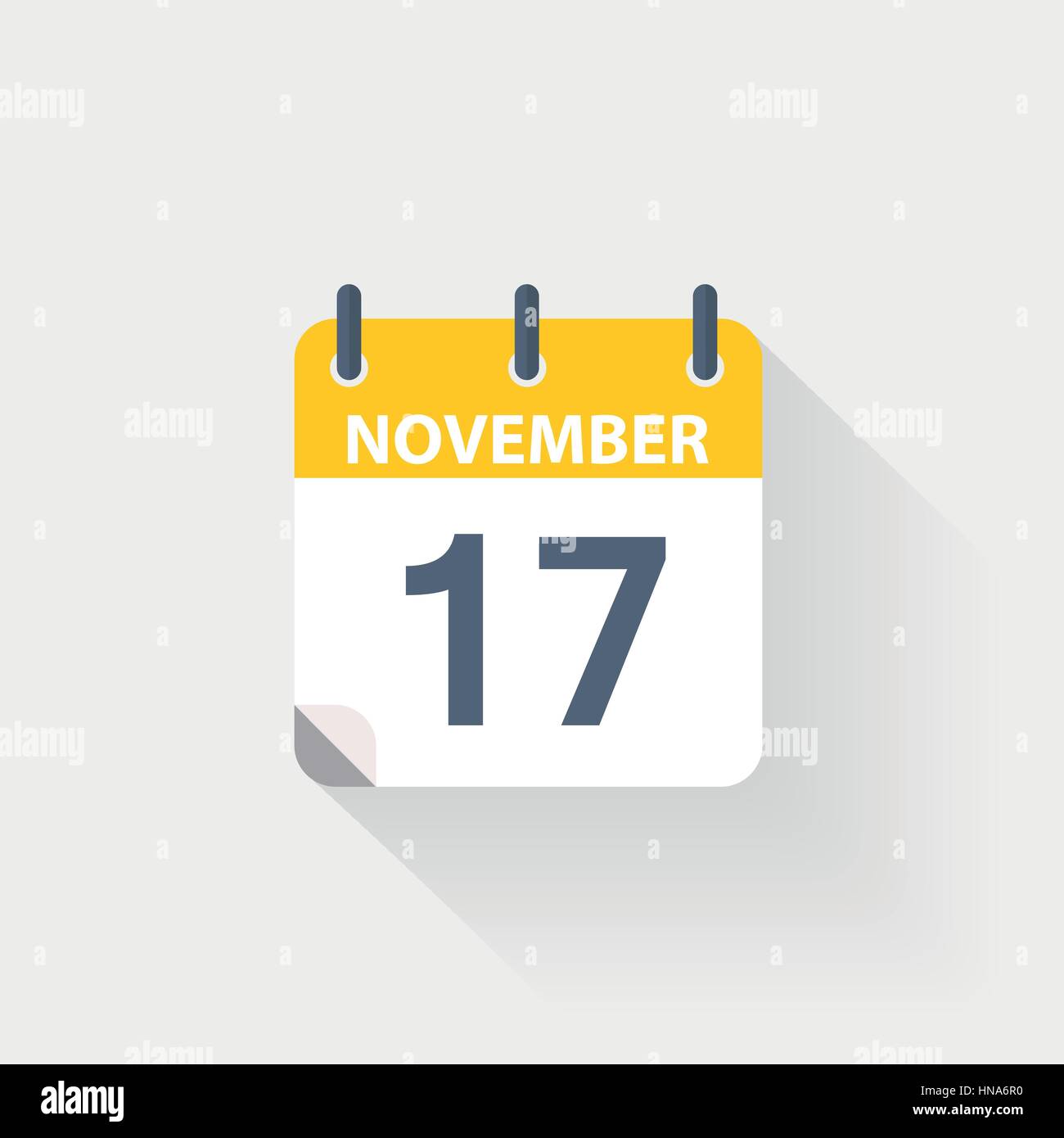 17 november calendar icon on grey background Stock Vector Image & Art ...