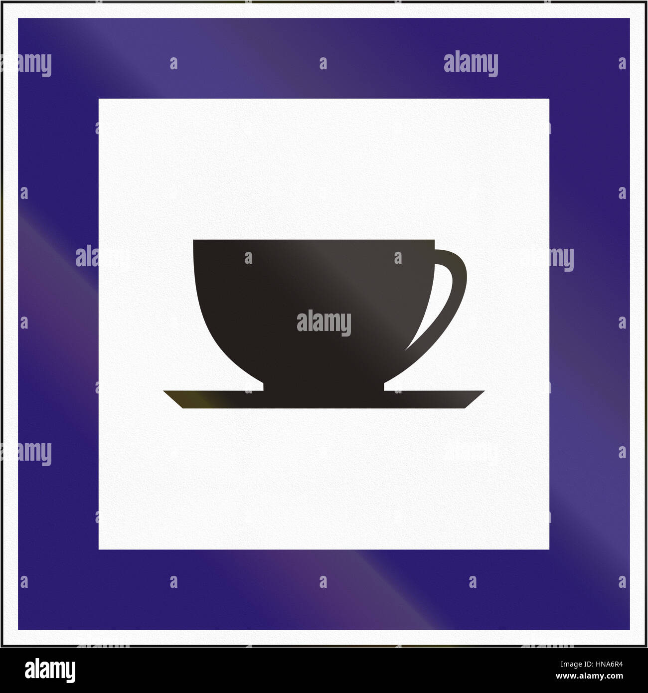 Road sign used in Hungary - Refreshments Stock Photo - Alamy